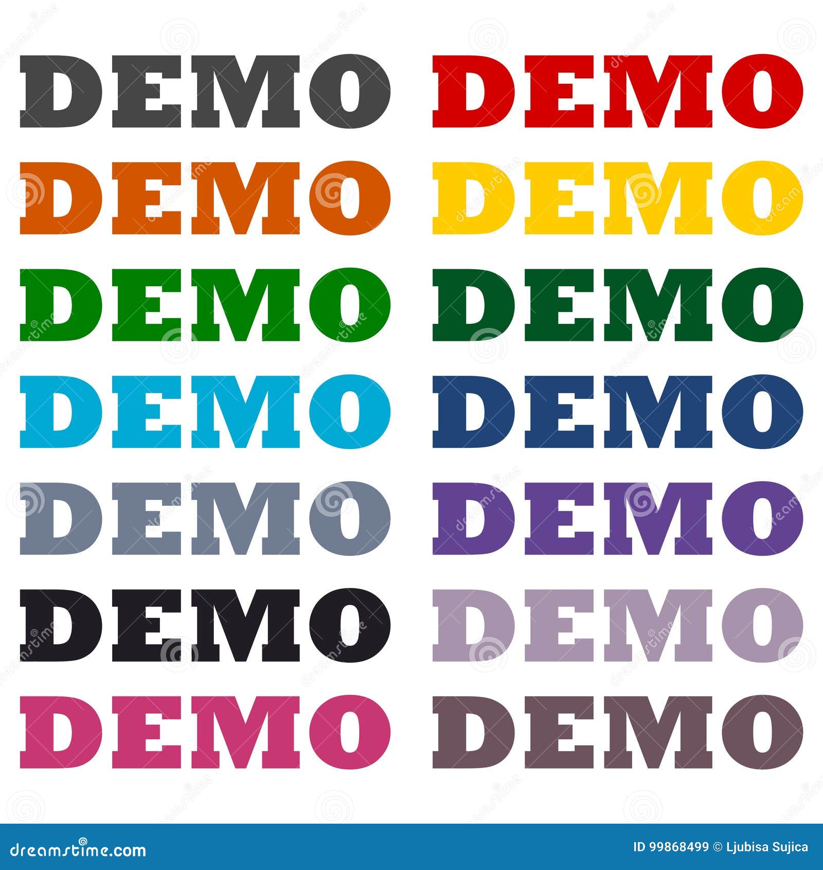 Demo icons set stock vector. Illustration of demo, cursor - 99868499