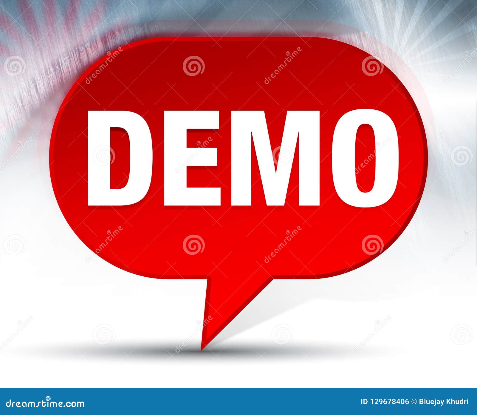 Demo Red Bubble Background stock illustration. Illustration of sign ...