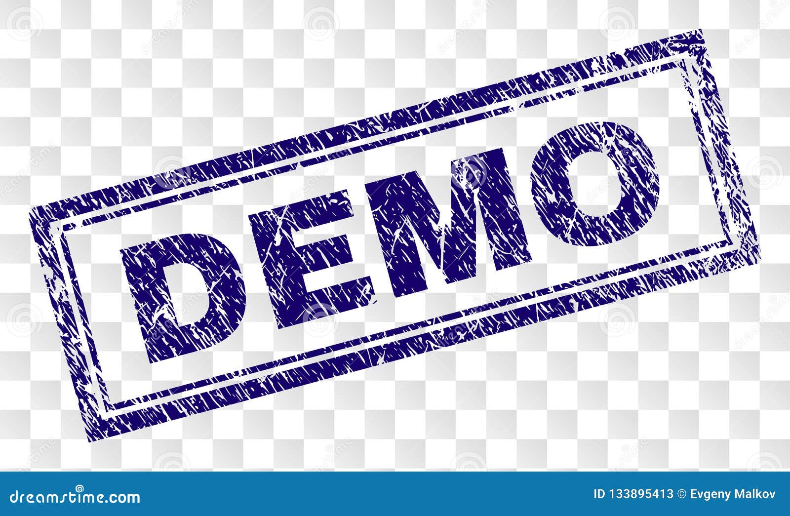 DEMO Rectangle Stamp Riscado Ilustração do Vetor - Ilustração de ...