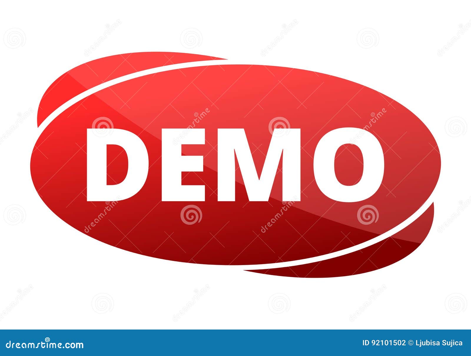 Demo red sign stock vector. Illustration of demonstration - 92101502