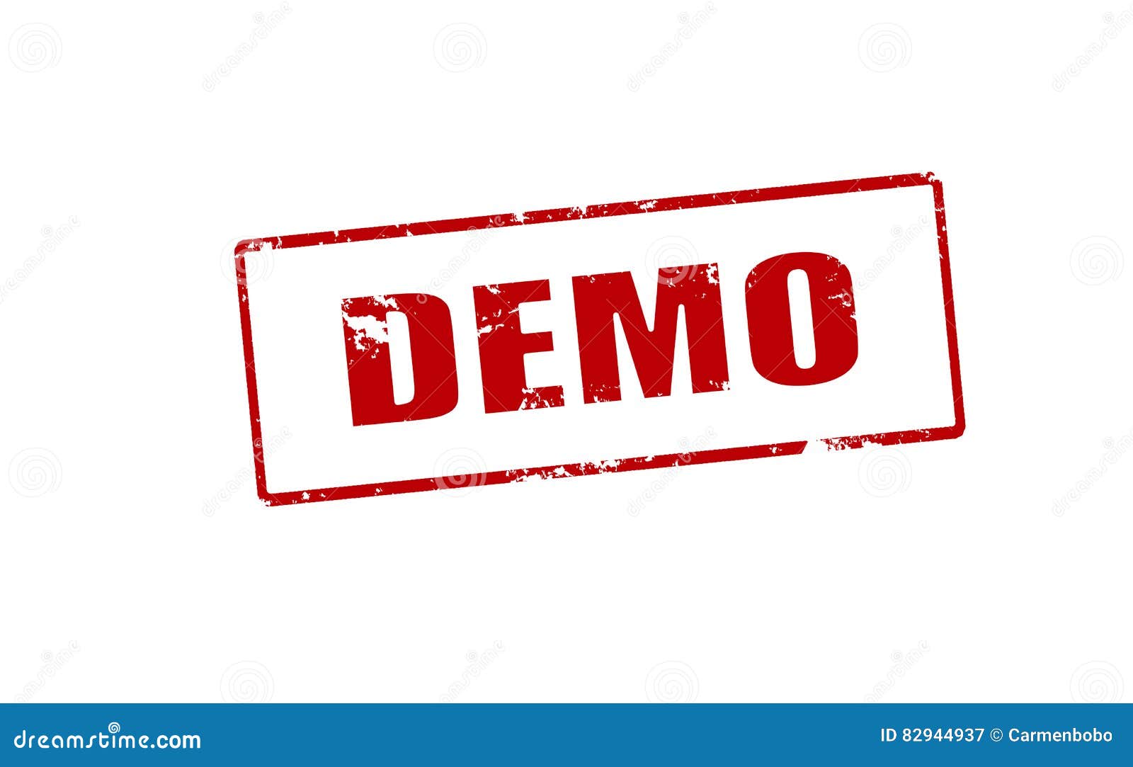 Demo stock illustration. Illustration of symbol, word - 82944937