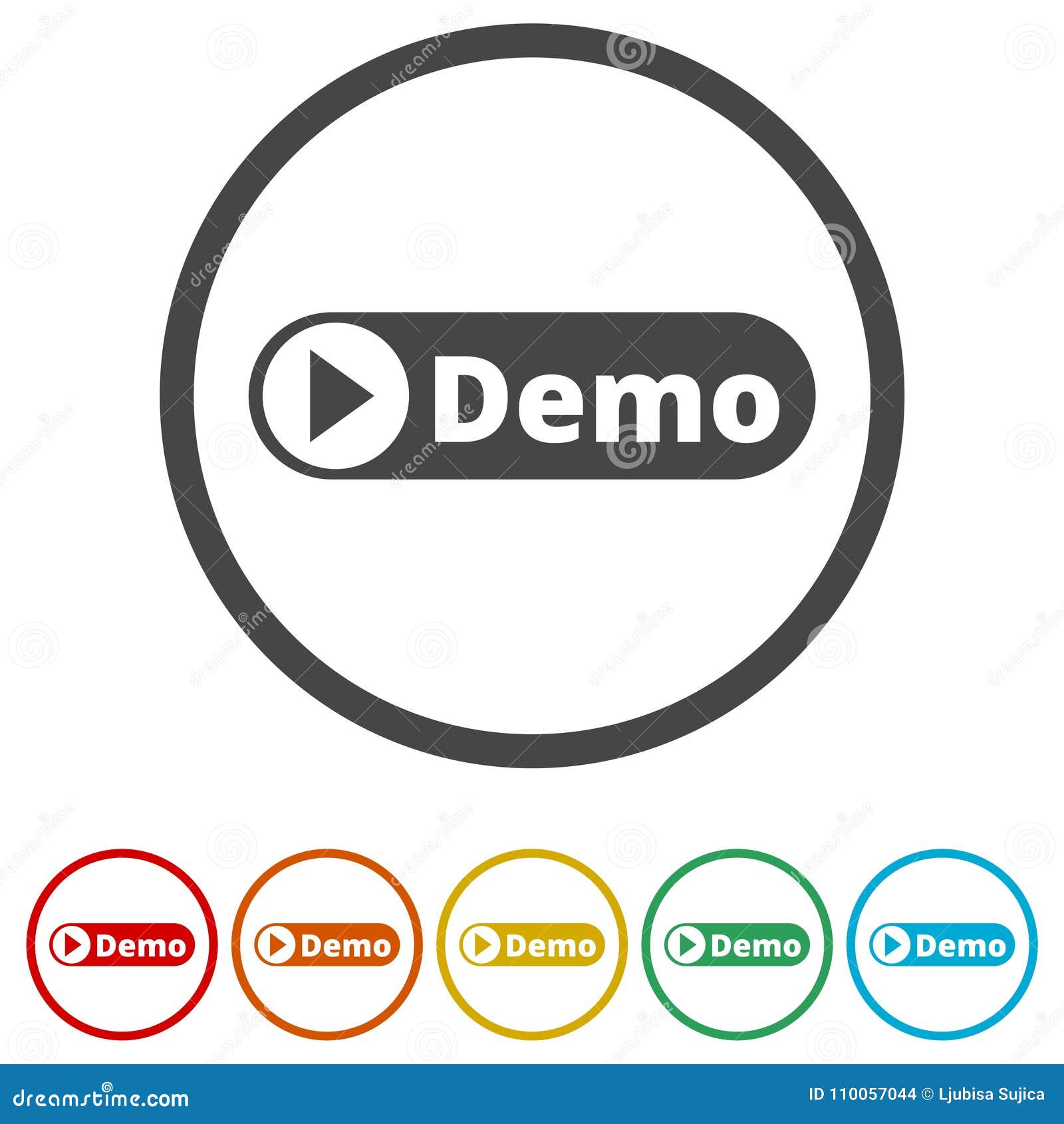 Demo Sign, Demo Icon, 6 Colors Included Stock Vector - Illustration of ... Demo Sign, Demo Icon, 6 Colors Included Stock Vector - Illustration of ...