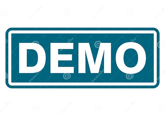 Demo sign, icon, stamp stock vector. Illustration of cursor - 92101308