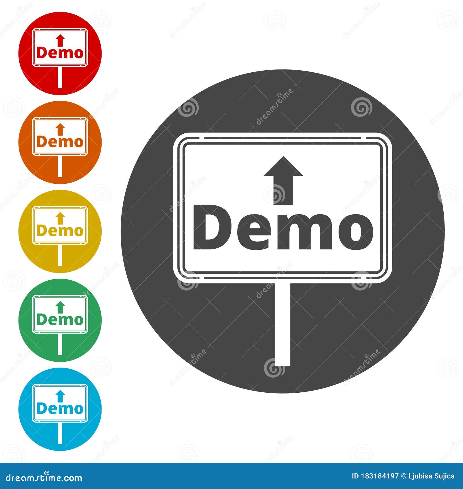Demo sign, Demo icon stock vector. Illustration of demonstration ... Demo sign, Demo icon stock vector. Illustration of demonstration ...