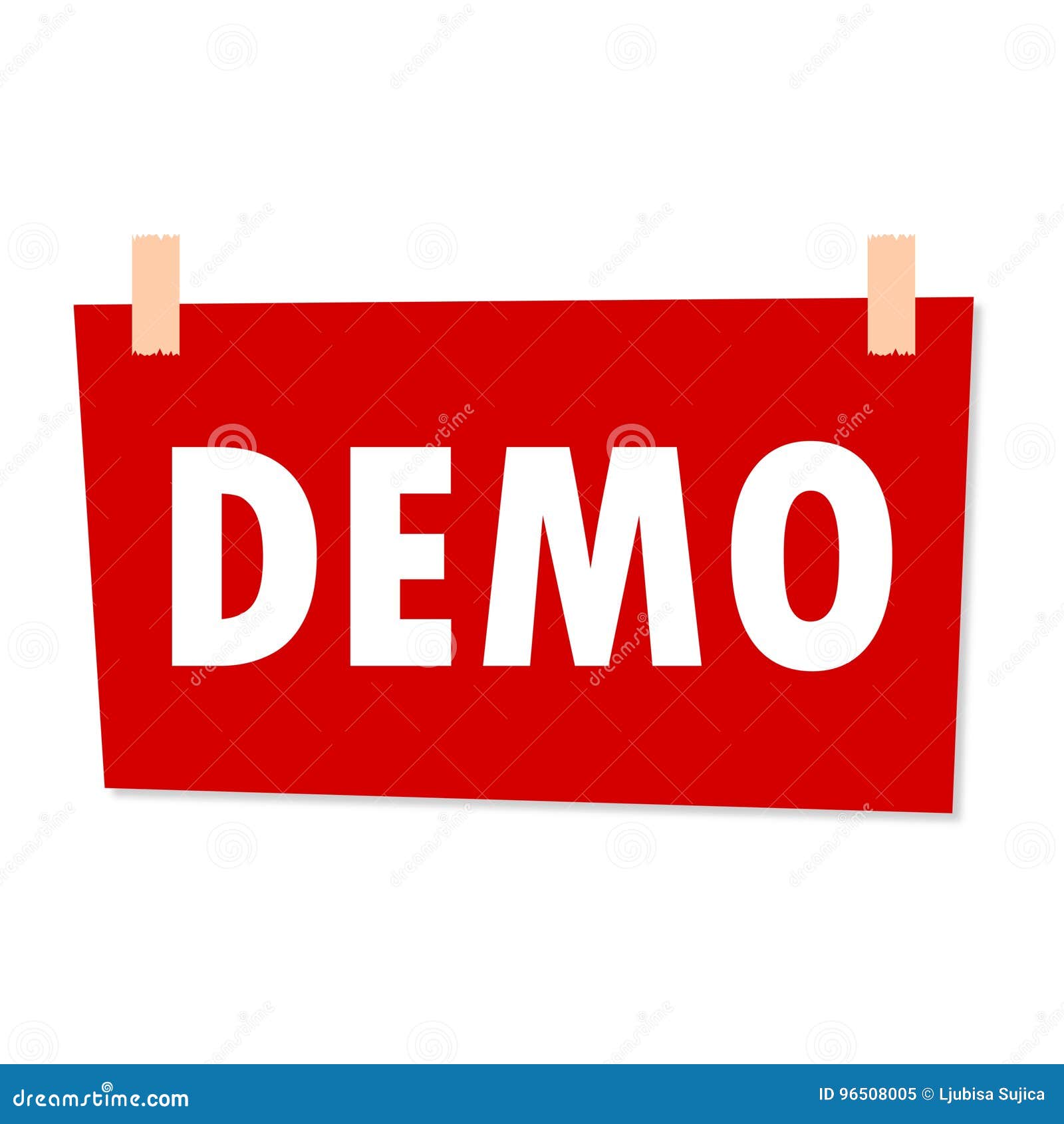 Demo Sign - ilustração ilustração do vetor. Ilustração de liso - 96508005