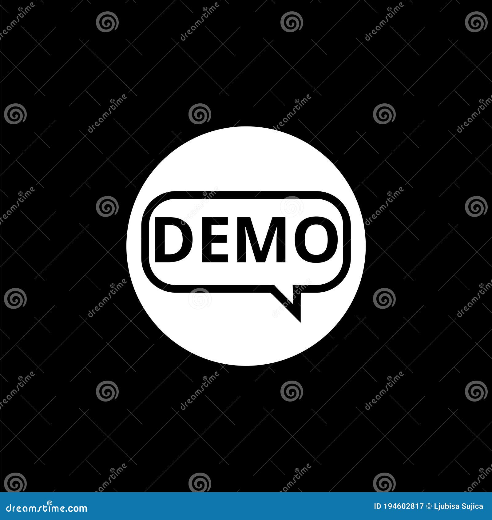 Demo Sign, Demo Icon, 6 Colors Included Vector Illustration ... Demo Sign, Demo Icon, 6 Colors Included Vector Illustration ...