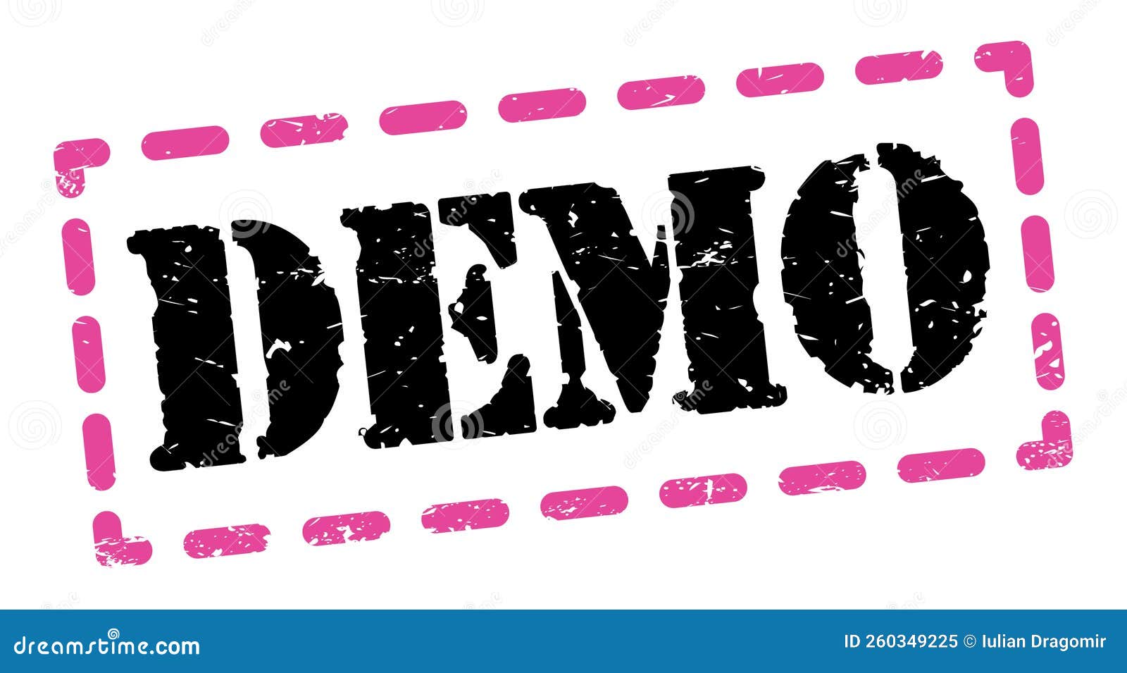 DEMO Text Written on Pink-black Stamp Sign Stock Illustration ...