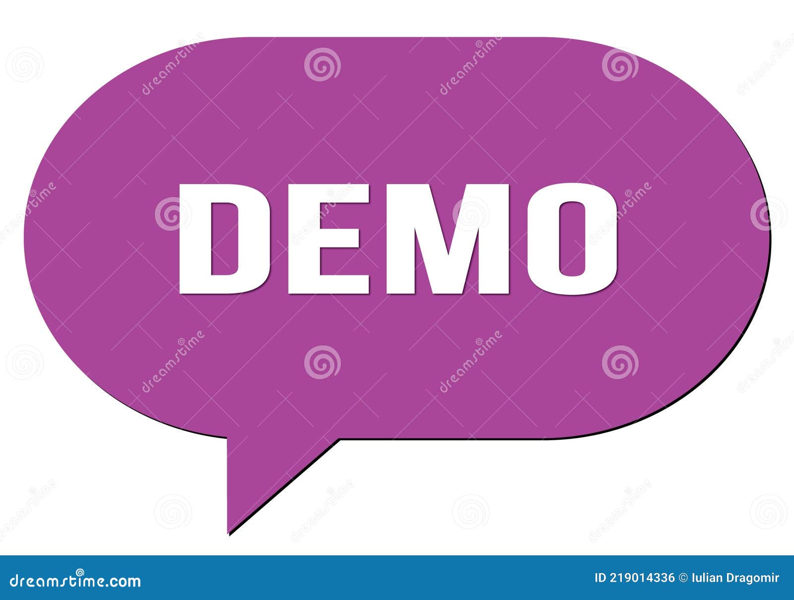 DEMO Text Written in a Violet Speech Bubble Stock Illustration ... DEMO Text Written in a Violet Speech Bubble Stock Illustration ...