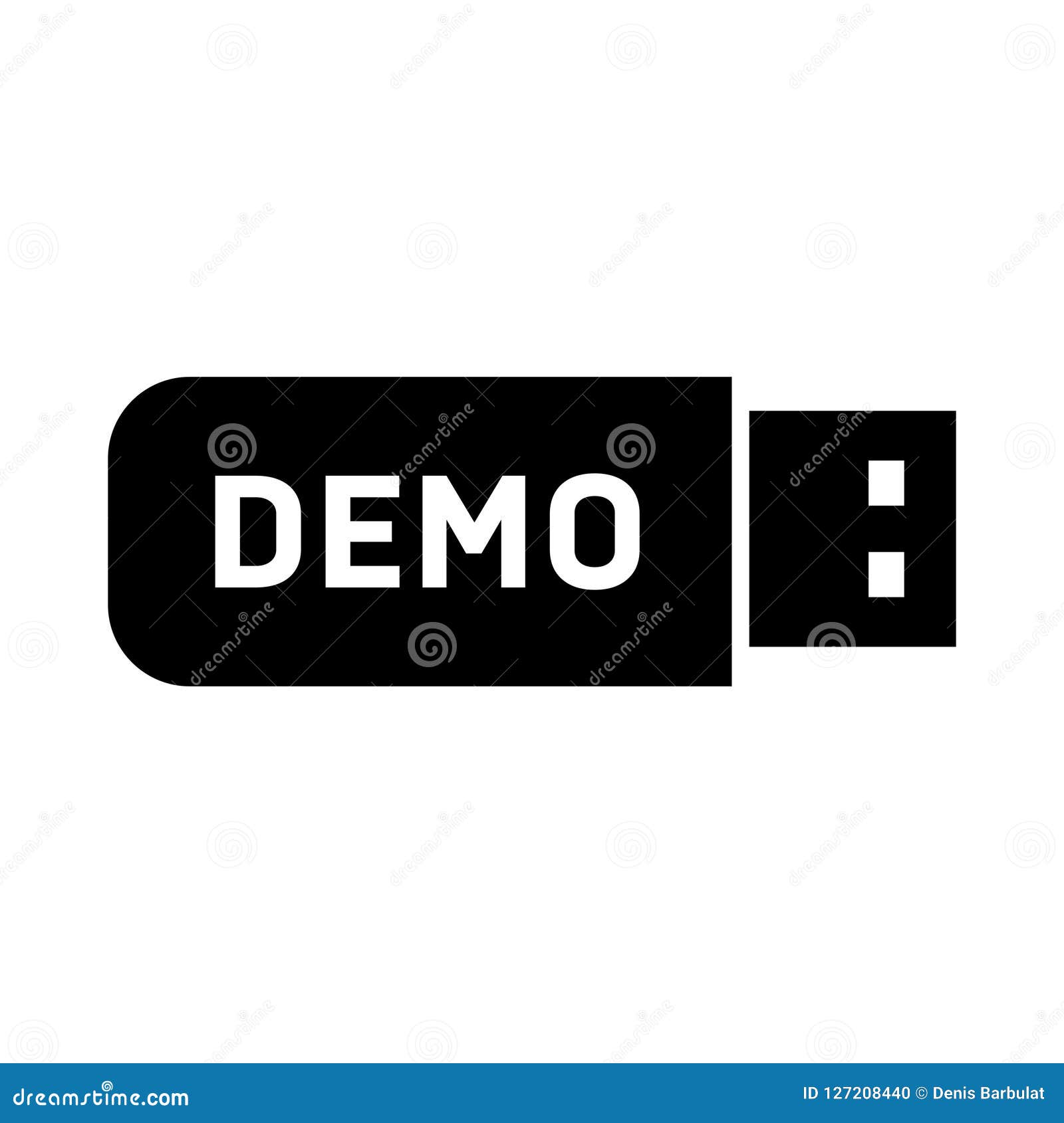 Demo version stock vector. Illustration of computer - 127208440