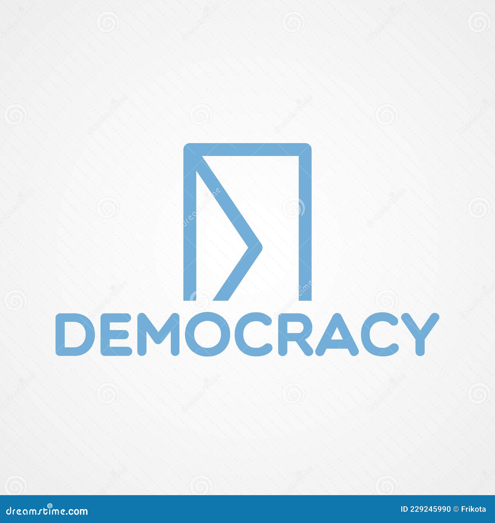 Democracy Concept Illustration. Envelope Icon and Text. Vector ...