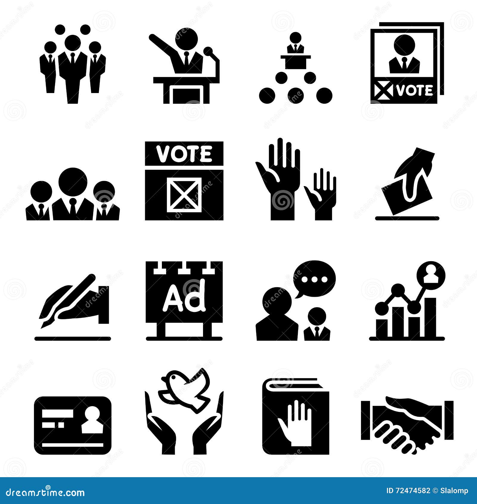 Voting ,Democracy , Election, Icon Vector Illustration | CartoonDealer ...