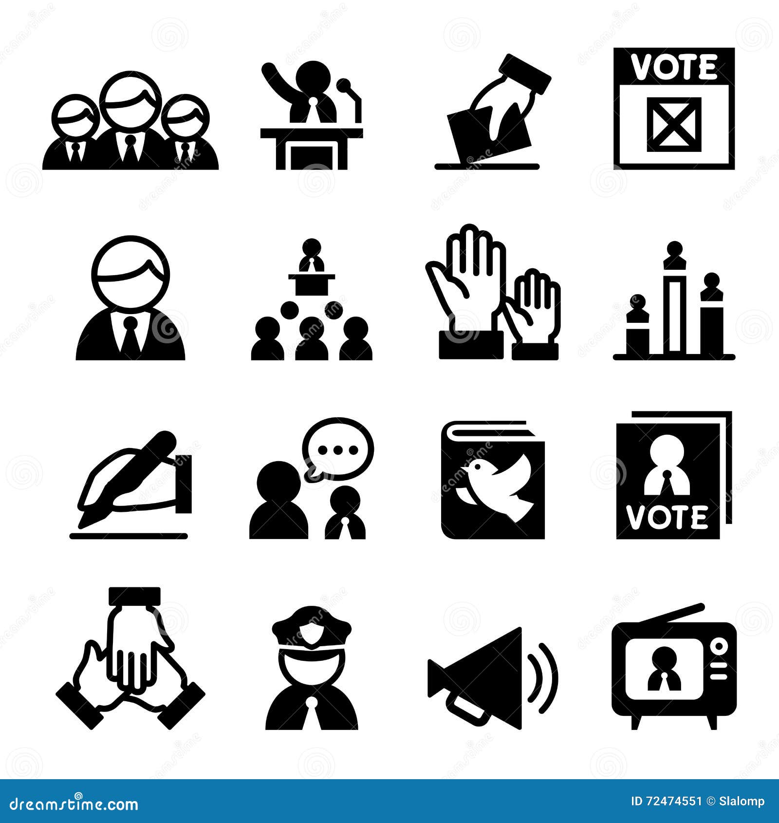 Democracy icon stock illustration. Illustration of government - 72474551