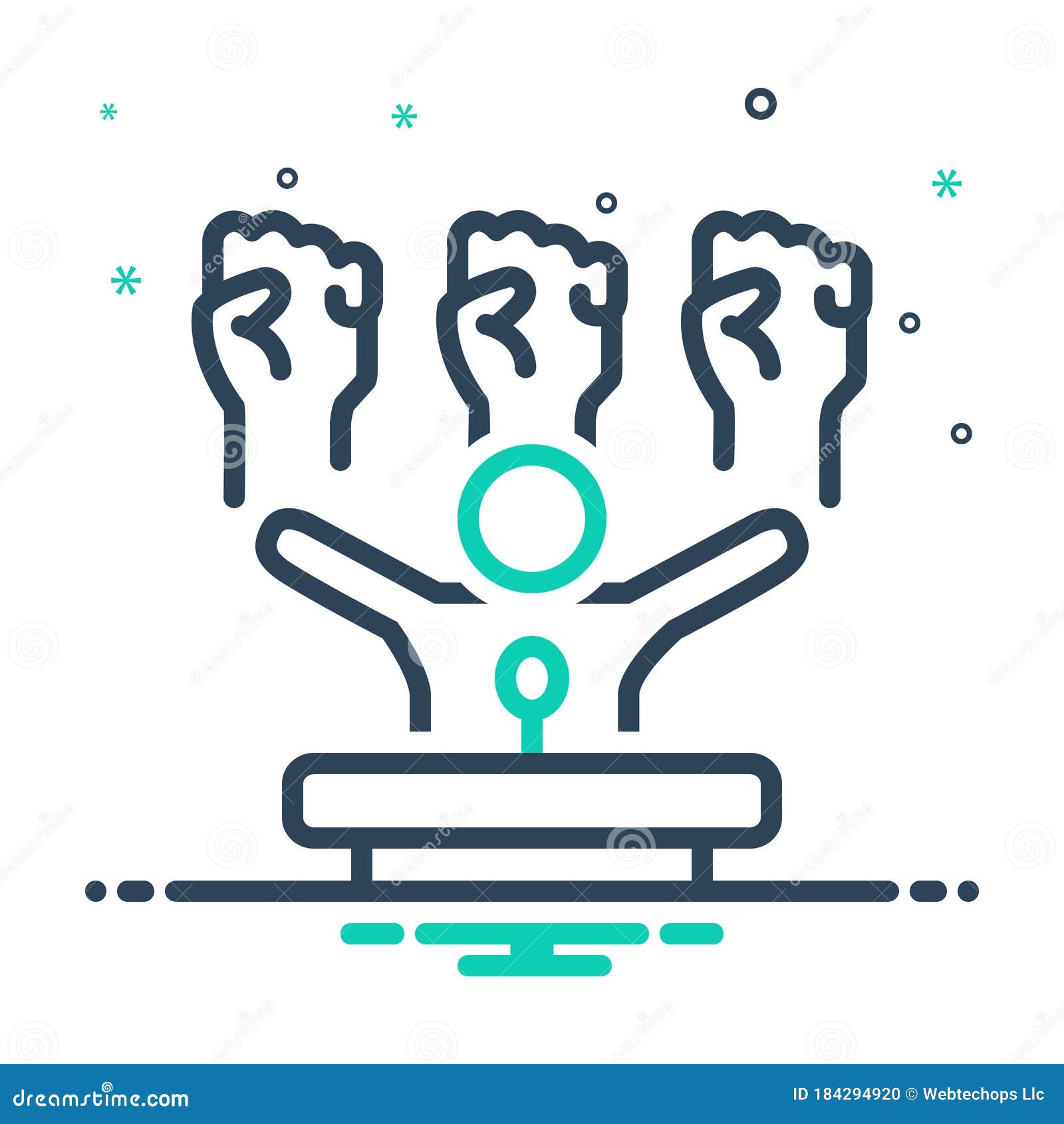 Mix Icon for Democracy, Republic and Gesture Stock Vector ...