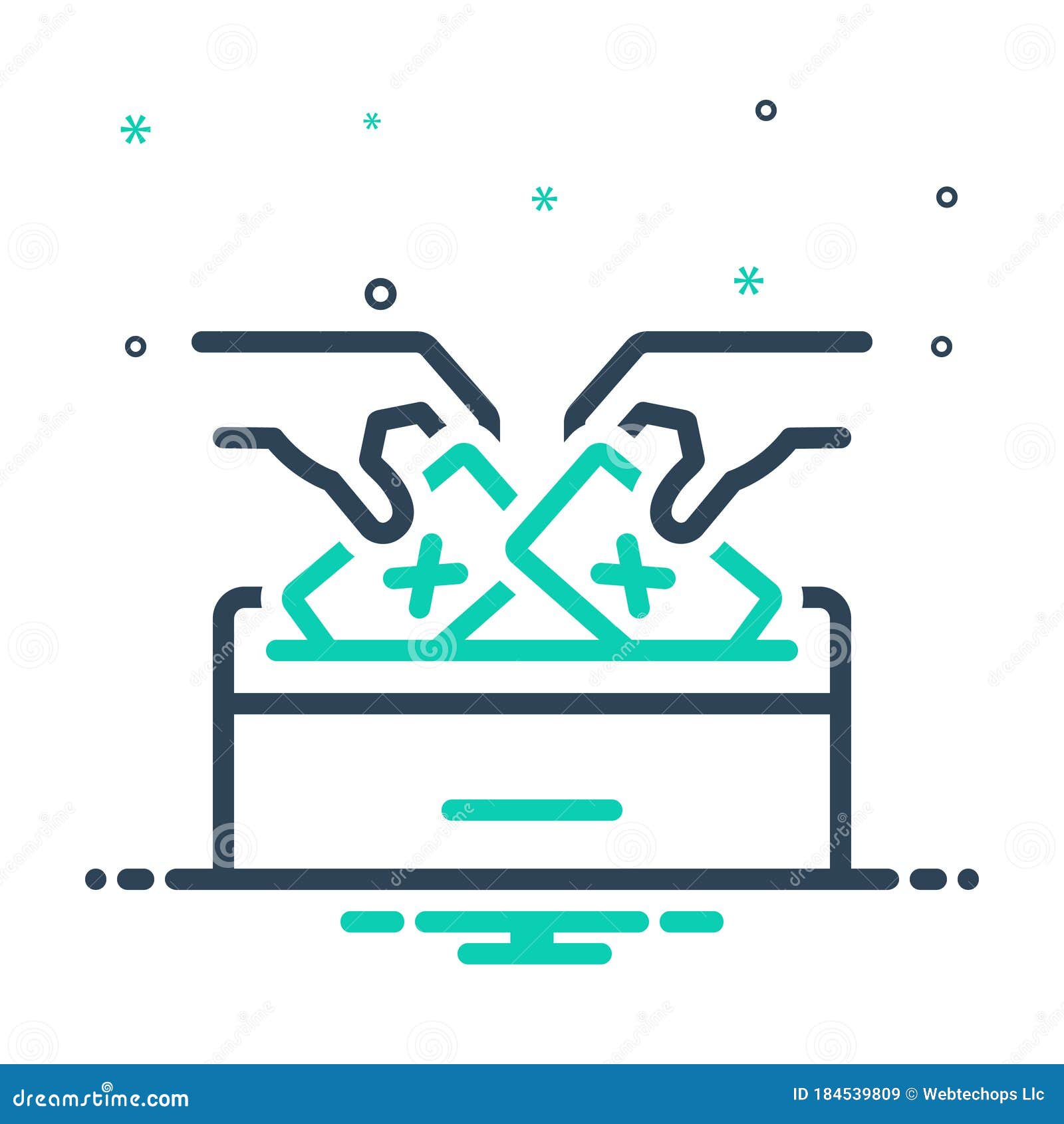 Mix Icon for Democracy, Voting and Polling Stock Vector - Illustration ...
