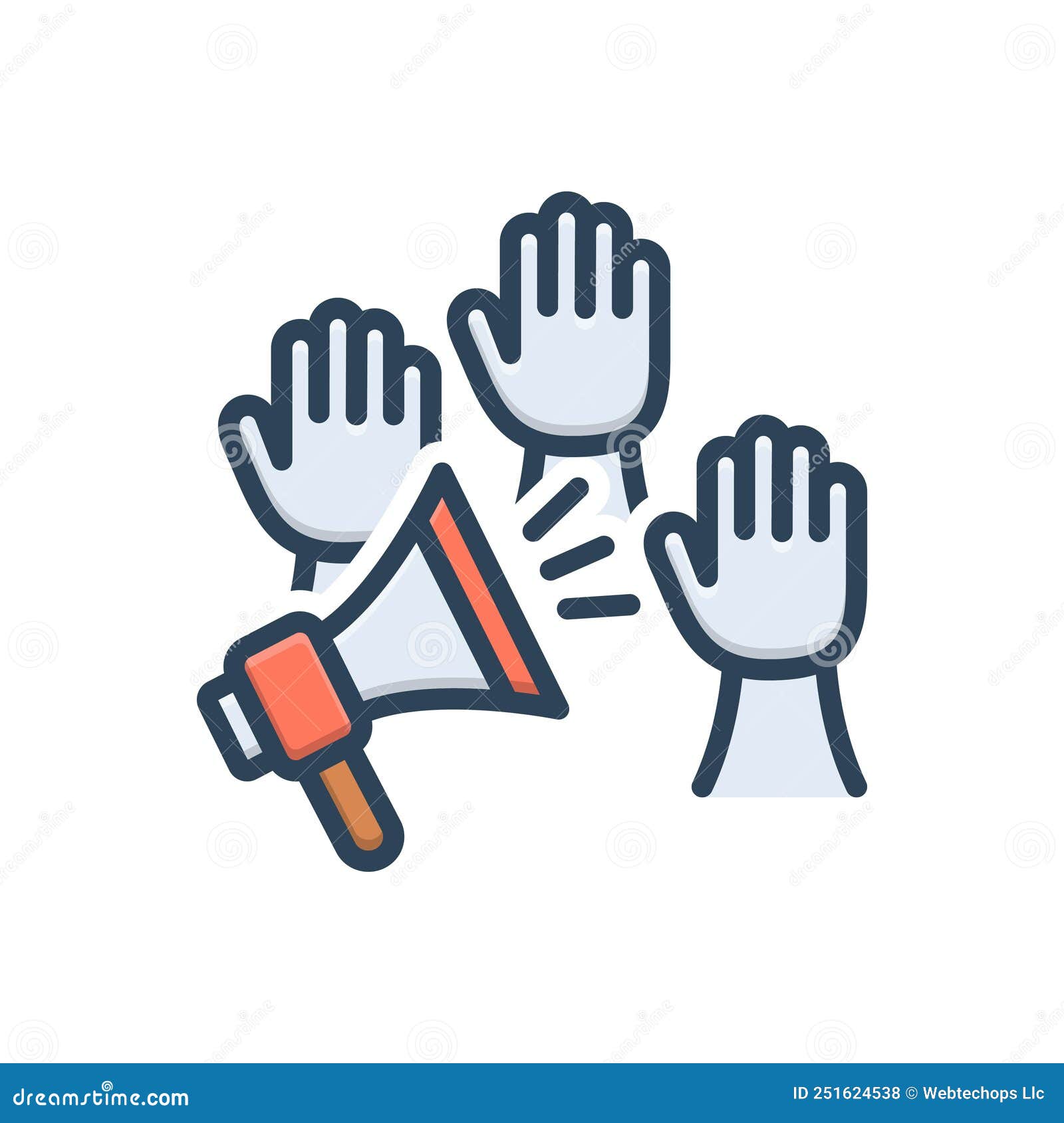 Color Illustration Icon for Democracy, Voting and Publicity Stock ...