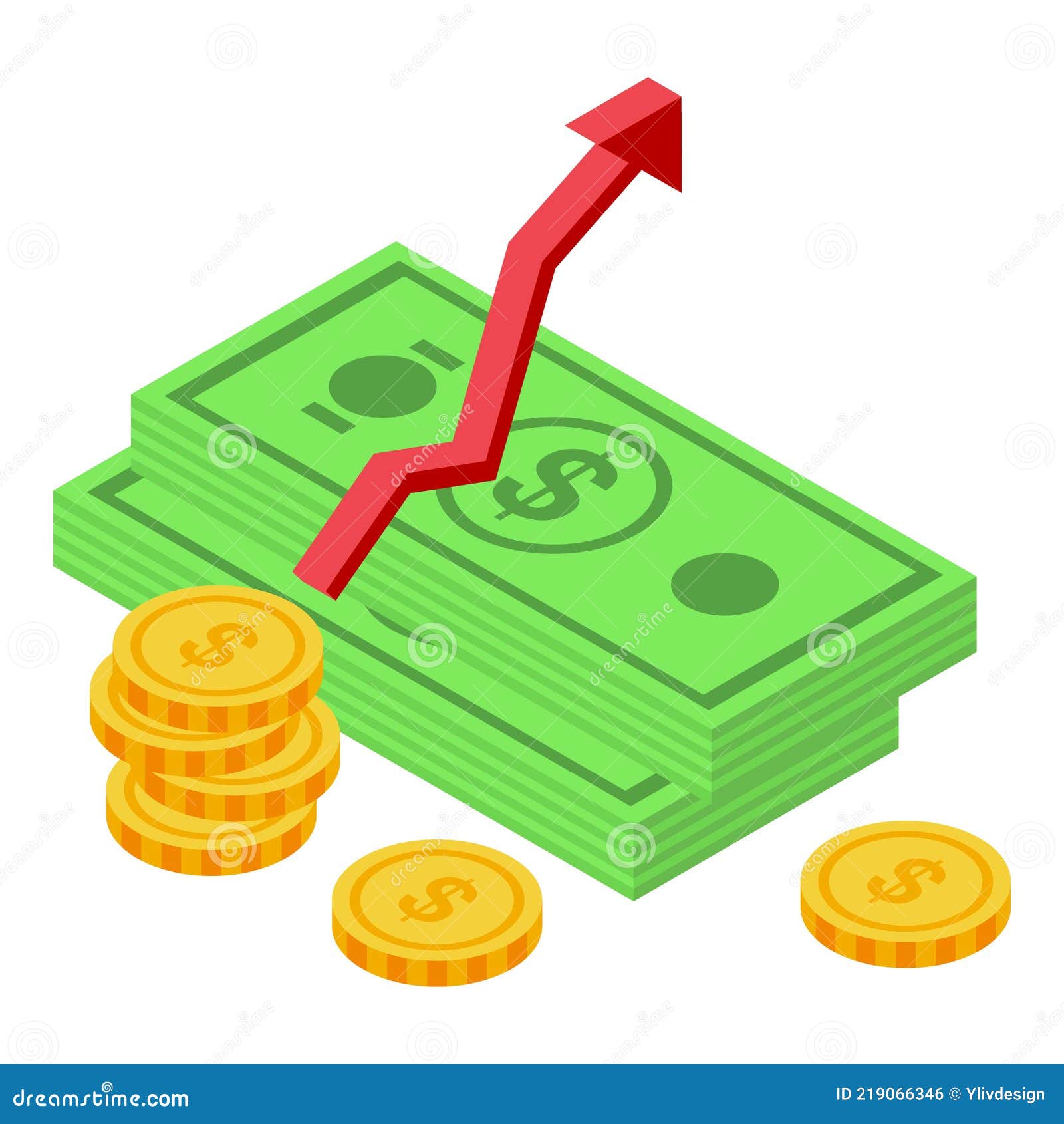 Democracy Money Rise Icon, Isometric Style Stock Vector - Illustration ...