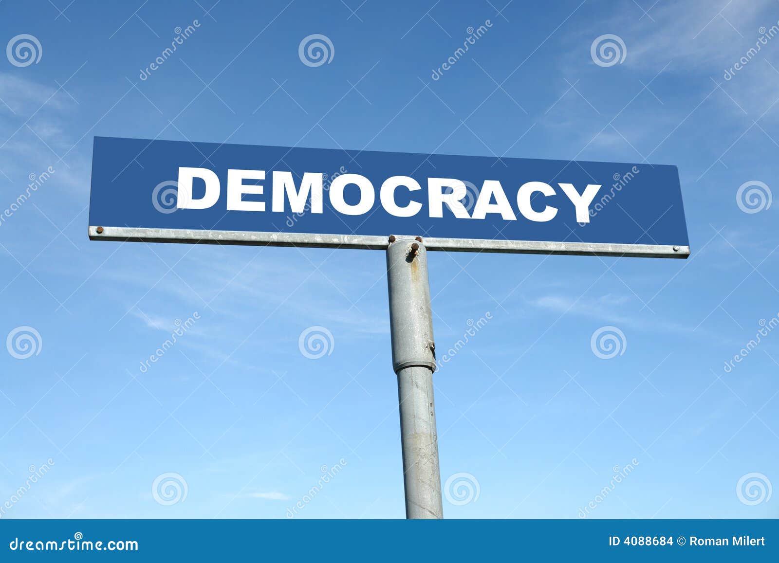 Democracy signpost stock photo. Image of vote, sign, political - 4088684