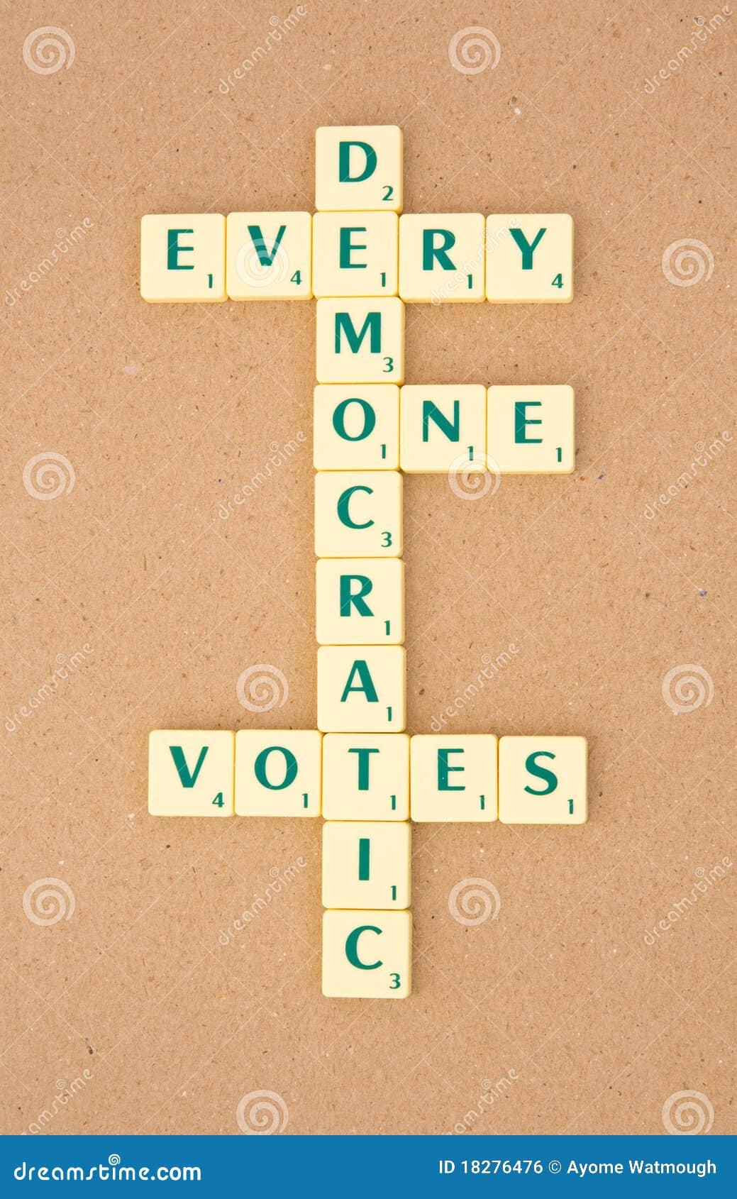 Democracy Where Every One Votes. Stock Photo - Image of isolated ...