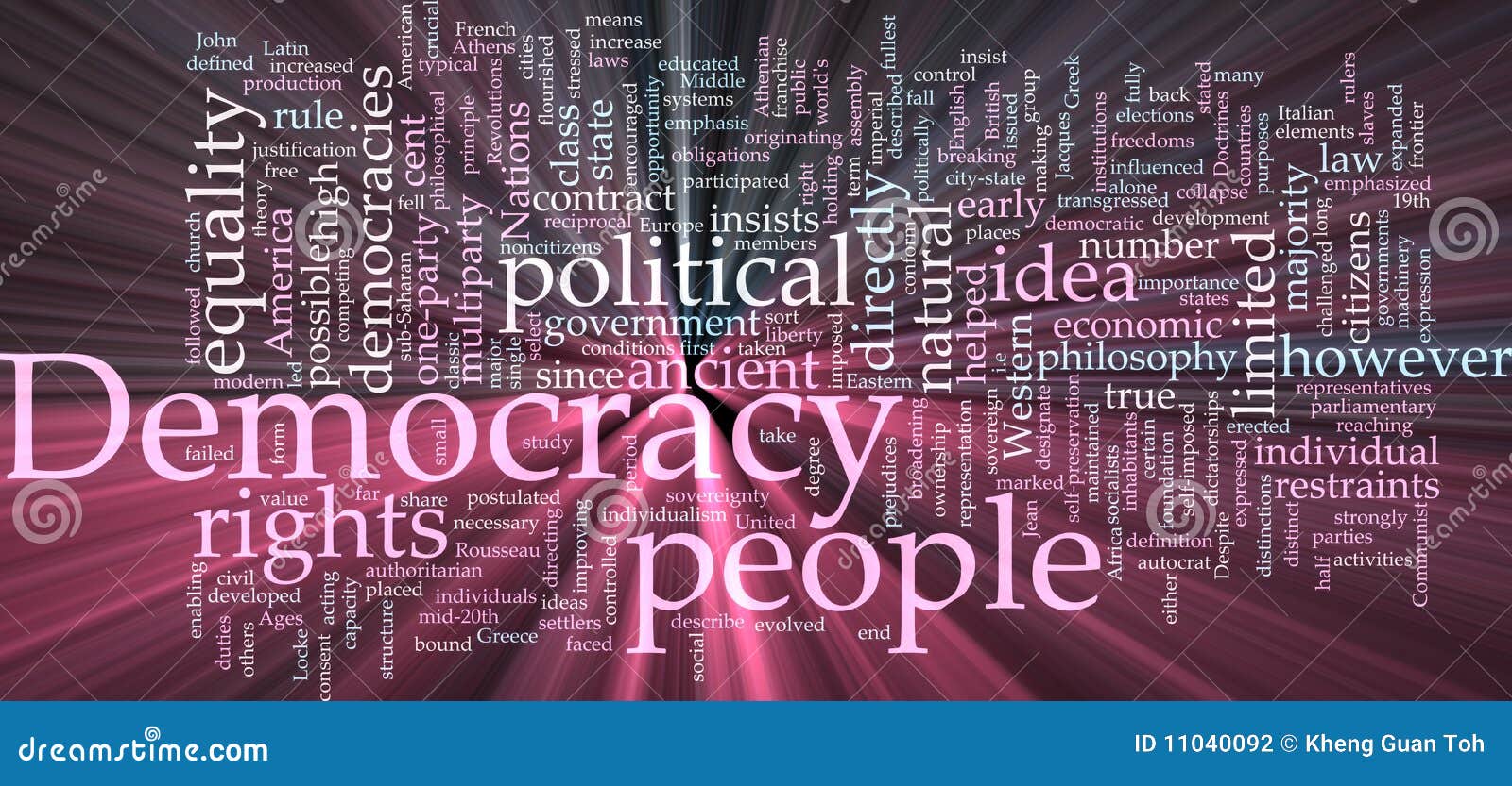 Democracy Word 3d Letters Columns Freedom Choose Government Royalty ...