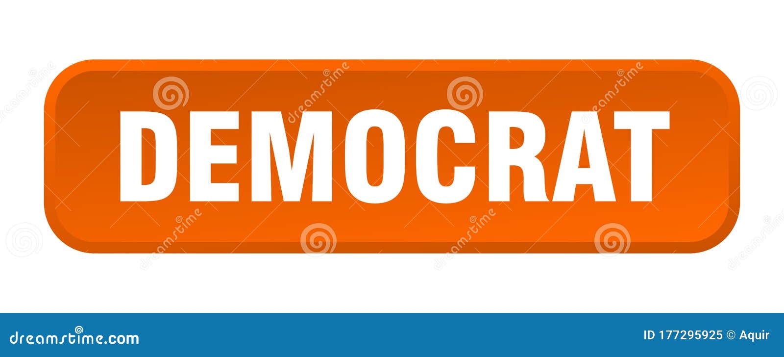 Democrat Button. Democrat Square 3d Push Button Stock Vector ...