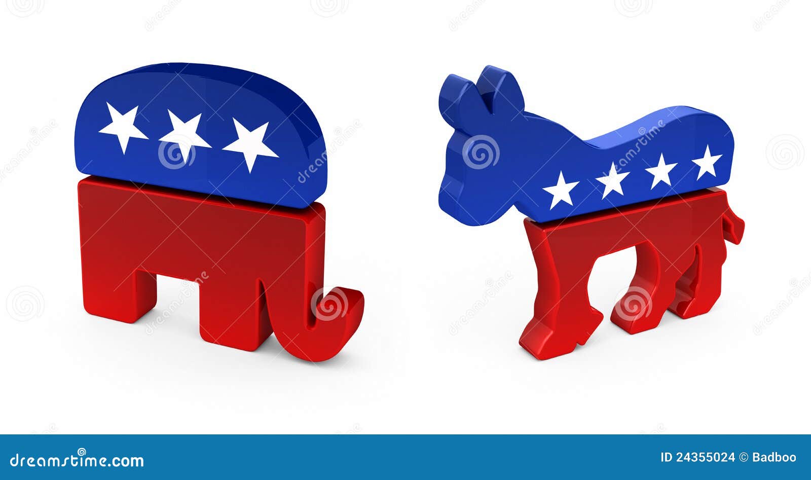Democrat Donkey and Republican Elephant Editorial Stock Image ...