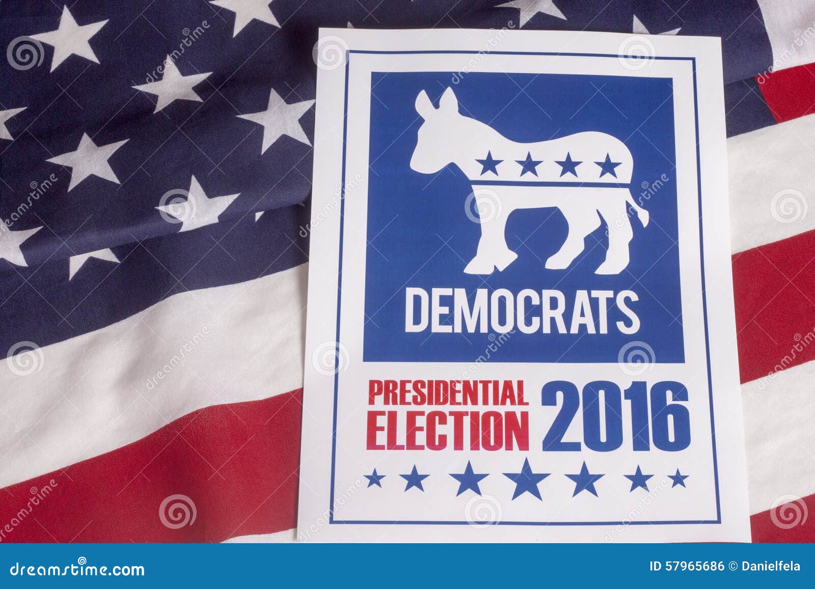 Democrat Election Vote and American Flag Editorial Photo - Image of ...