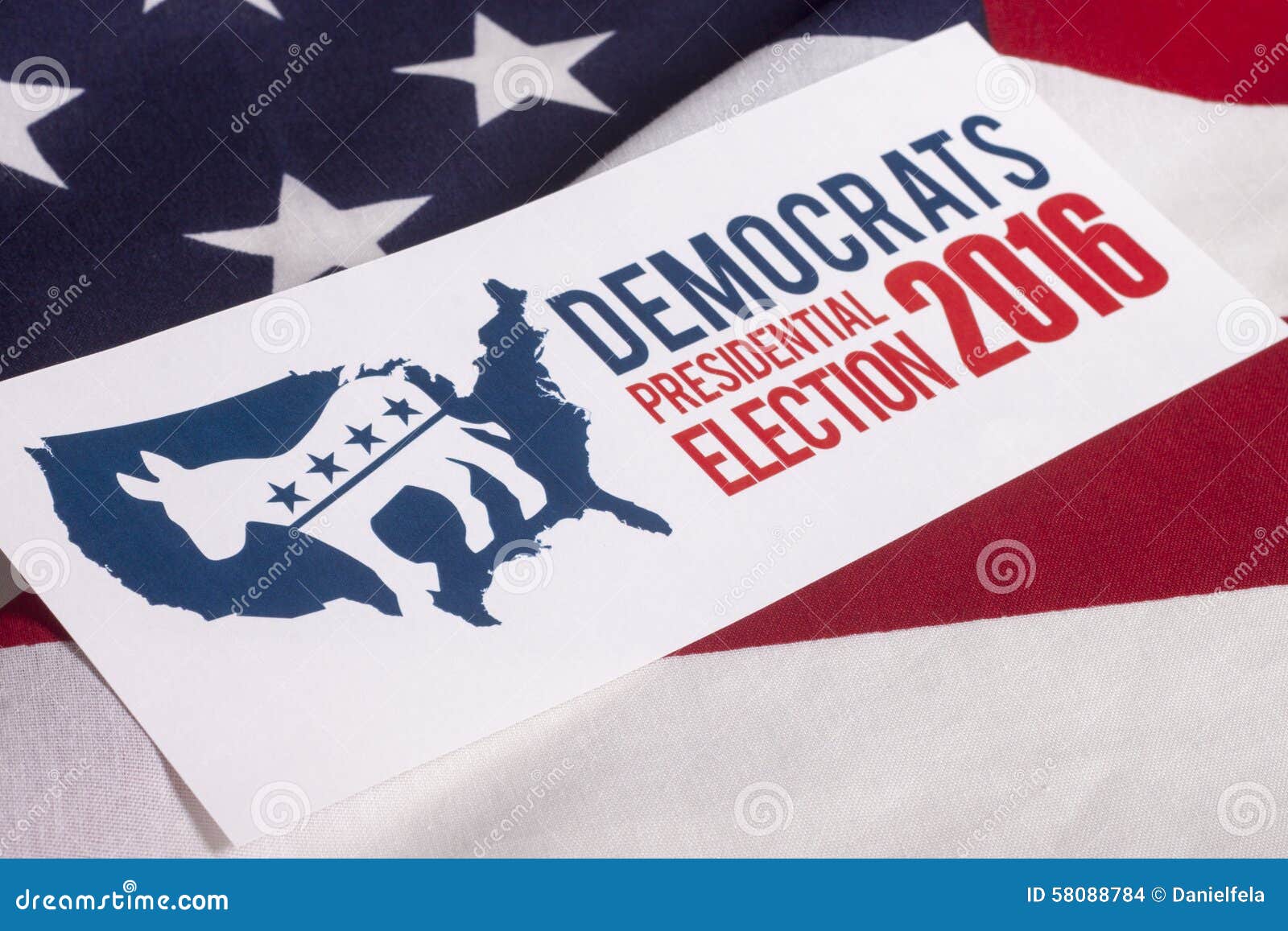 Democrat Election Vote and American Flag Editorial Stock Image - Image ...
