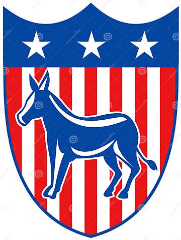 Democrat mascot editorial image. Illustration of shield - 6548480