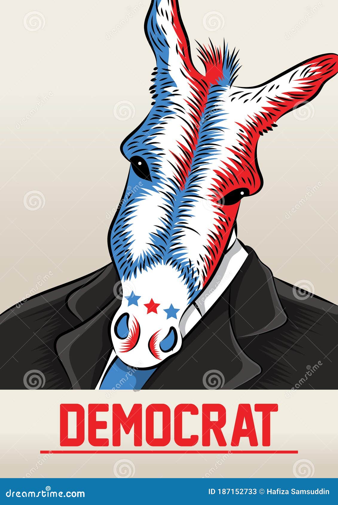 Democrat Poster. Vector Illustration Decorative Design Editorial Stock ...