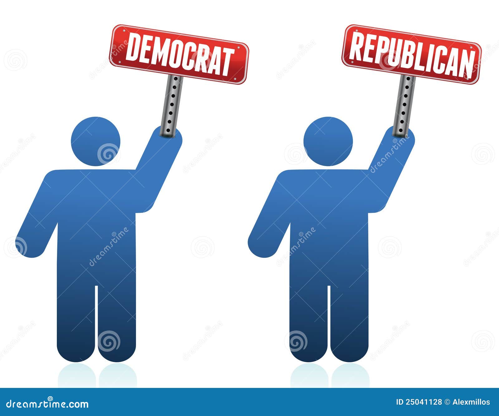 Democrat and Republican Icons Stock Vector - Illustration of shine ...