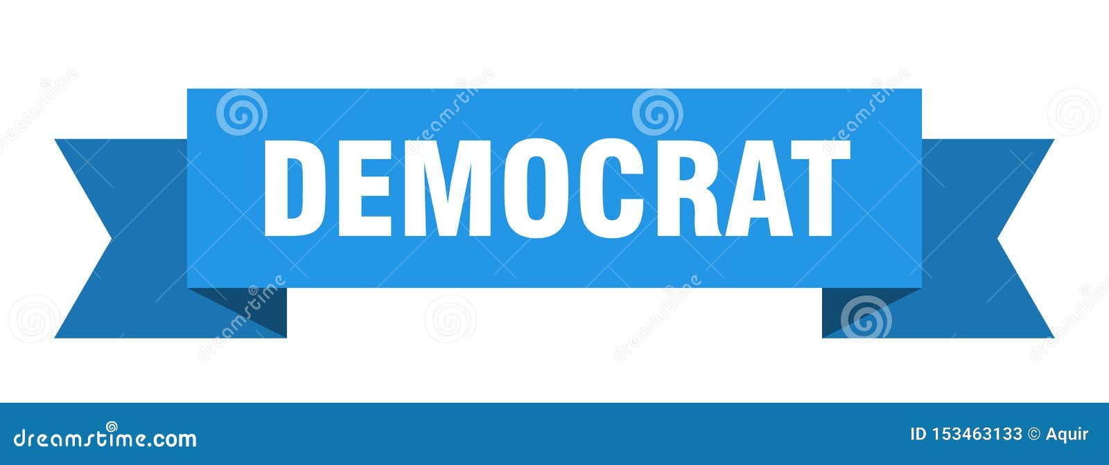 Democrat ribbon. stock vector. Illustration of vignette - 153463133