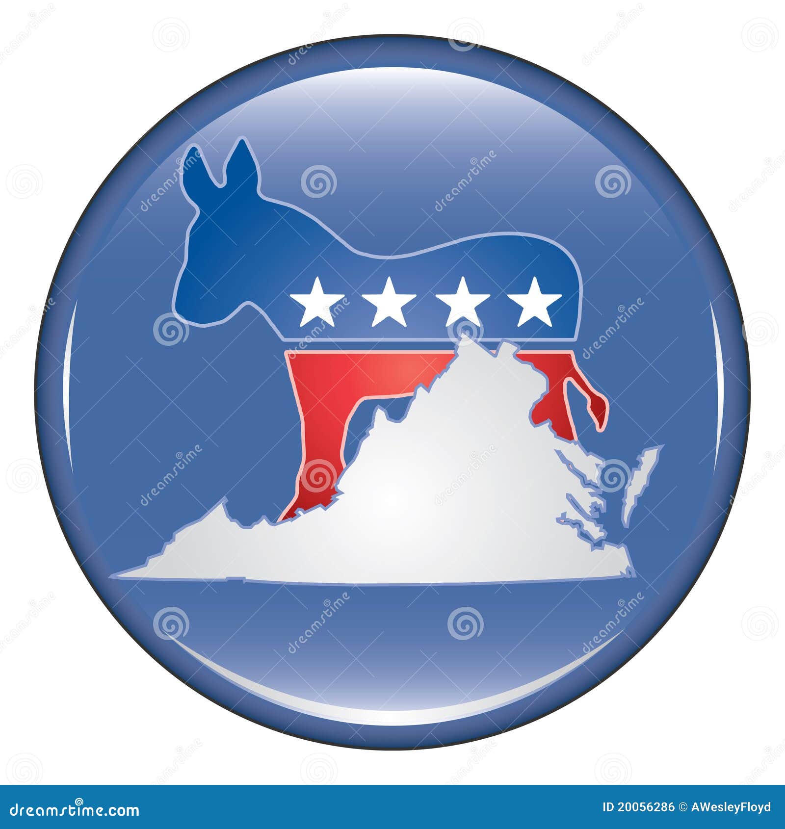 Democrat Virginia Button stock vector. Illustration of virginia - 20056286