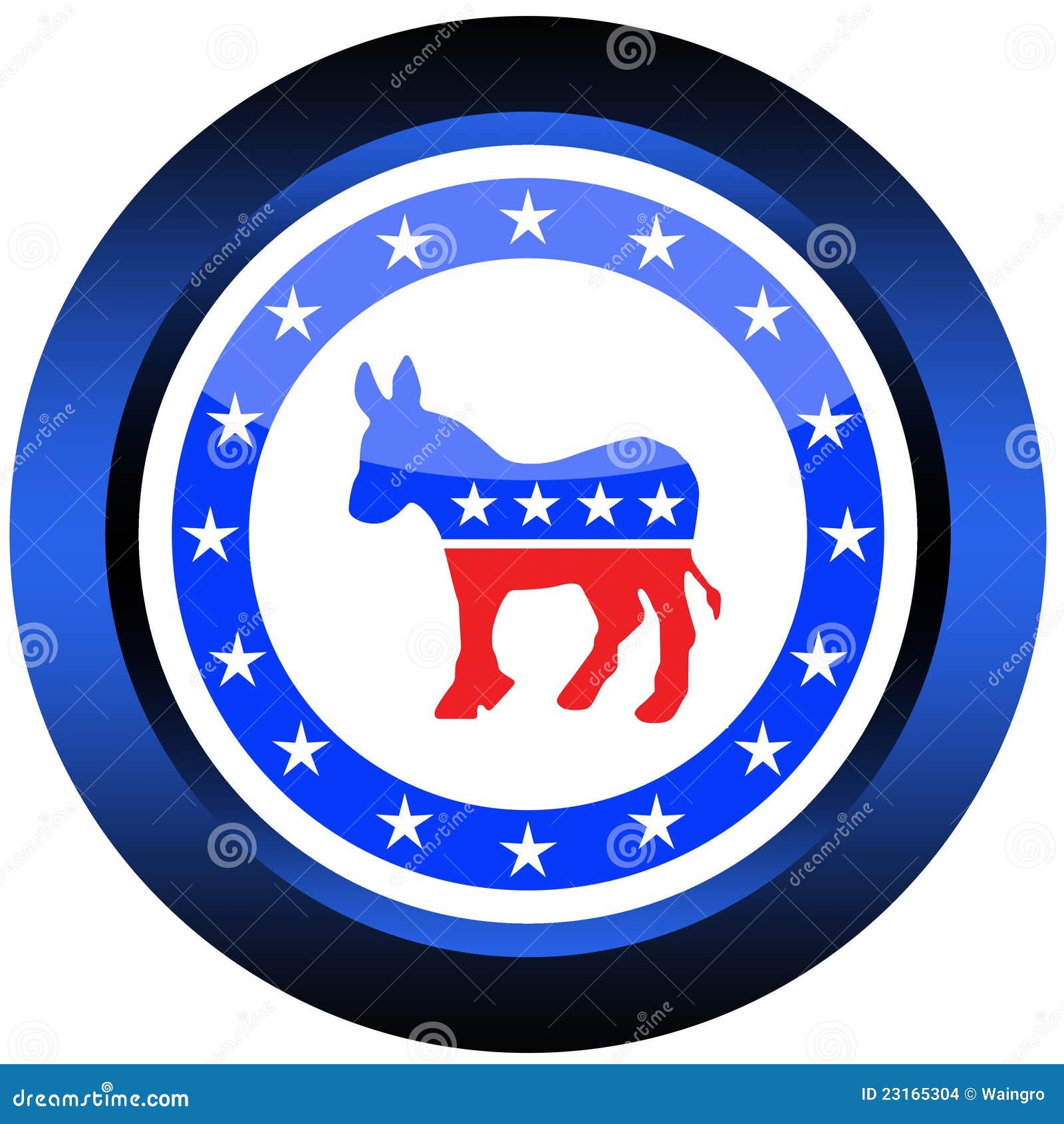 Democratic election button editorial stock image. Illustration of vote ...