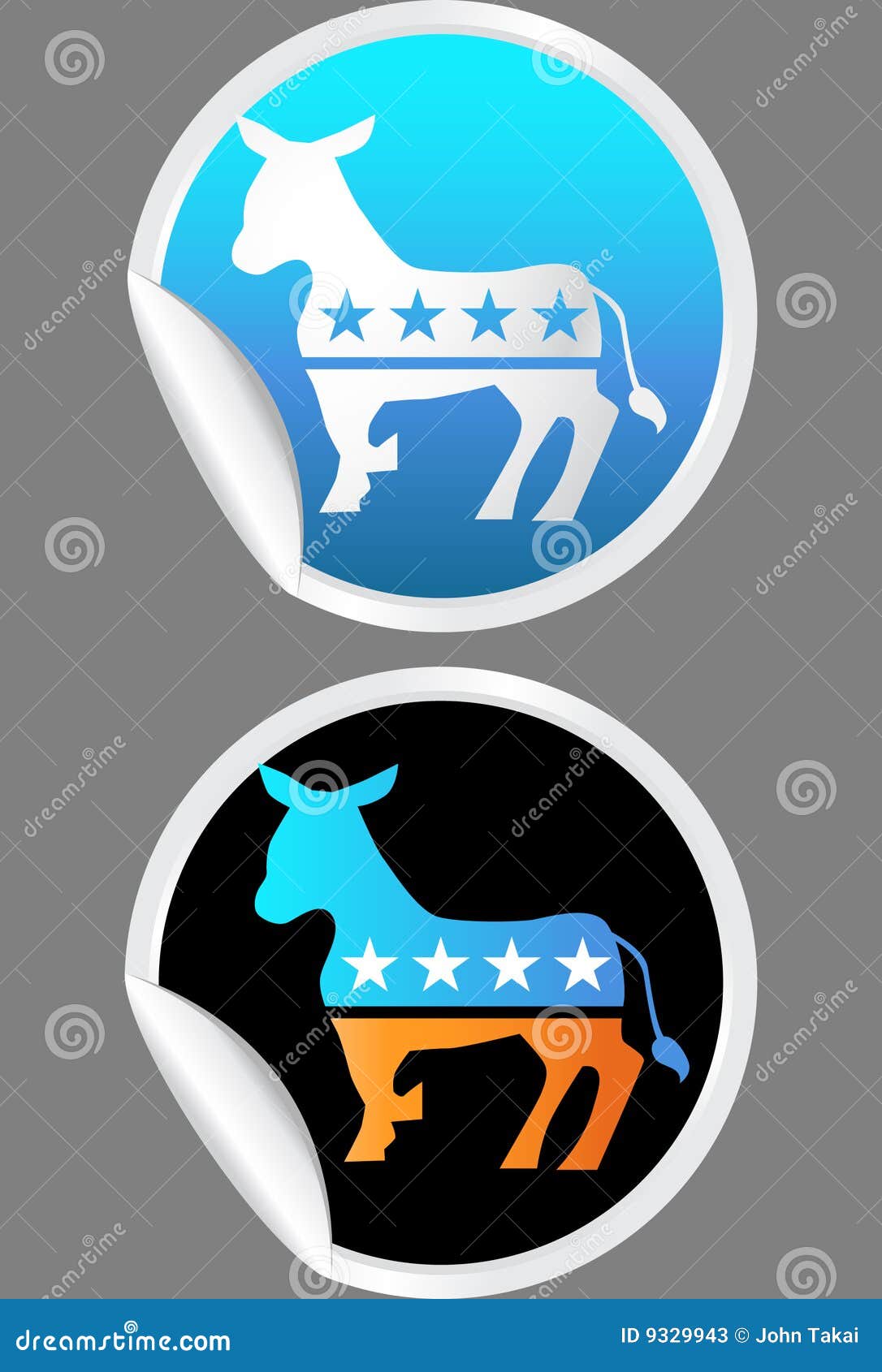Democratic Party Stickers editorial stock photo. Illustration of ...