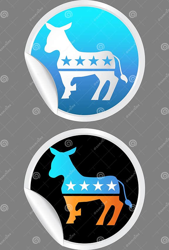 Democratic Party Stickers editorial stock photo. Illustration of ...