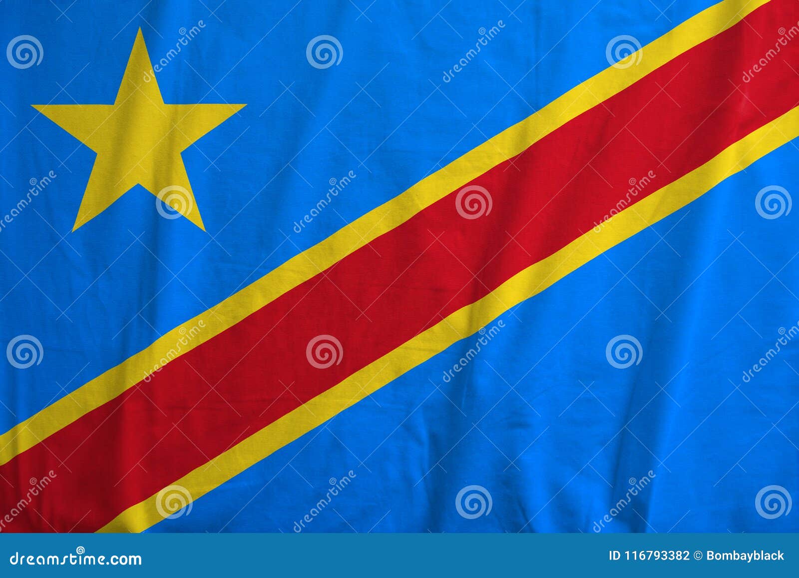 Democratic Republic Congo Flag. Stock Photo - Image of government ...