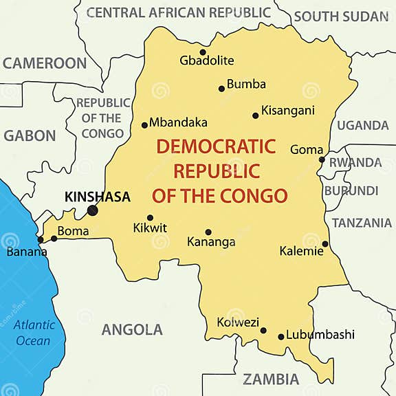 Democratic Republic of the Congo - Map - Vector Stock Vector ...