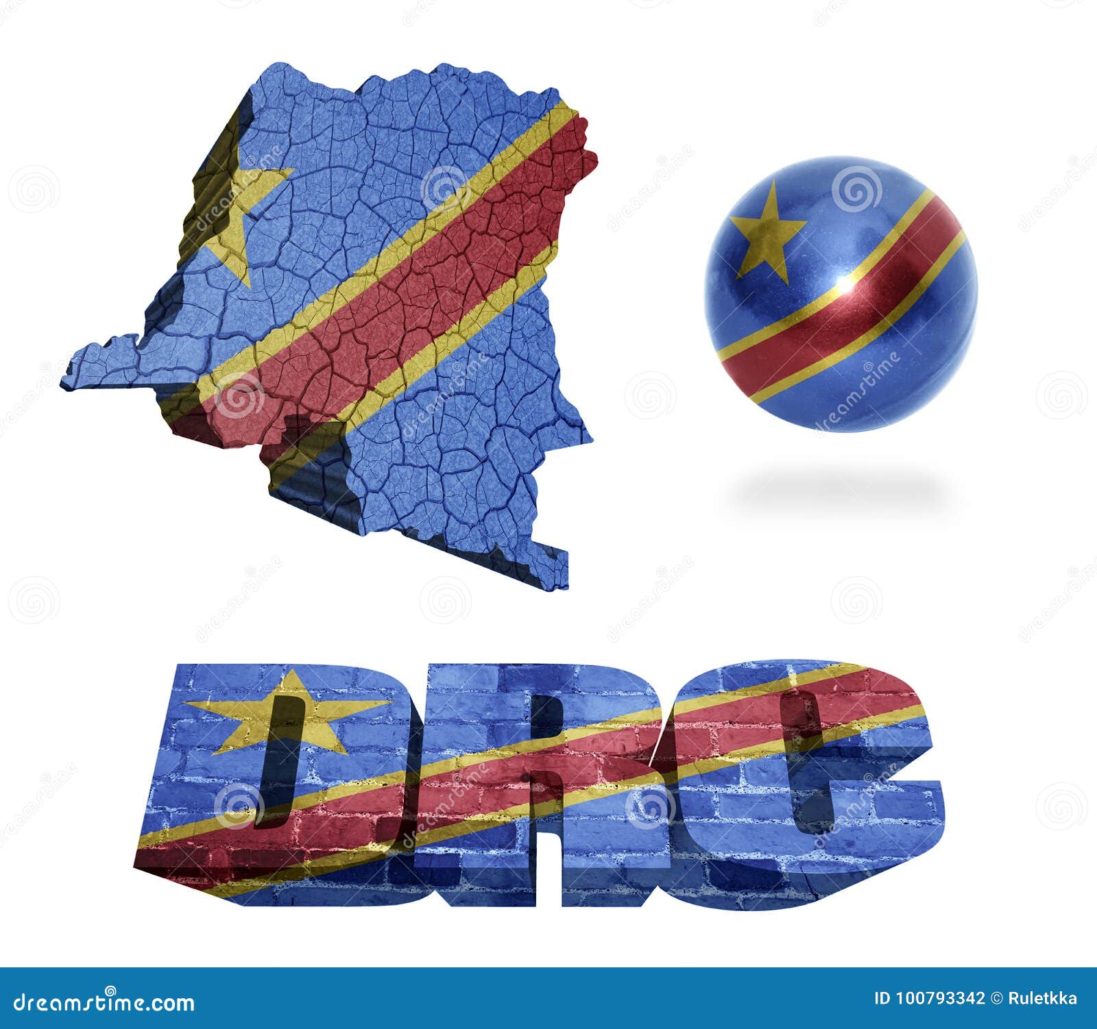 Democratic Republic of Congo Symbols Stock Illustration - Illustration ...