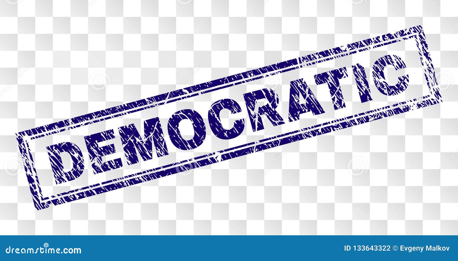 Grunge DEMOCRATIC Rectangle Stamp Stock Vector - Illustration of frame ...