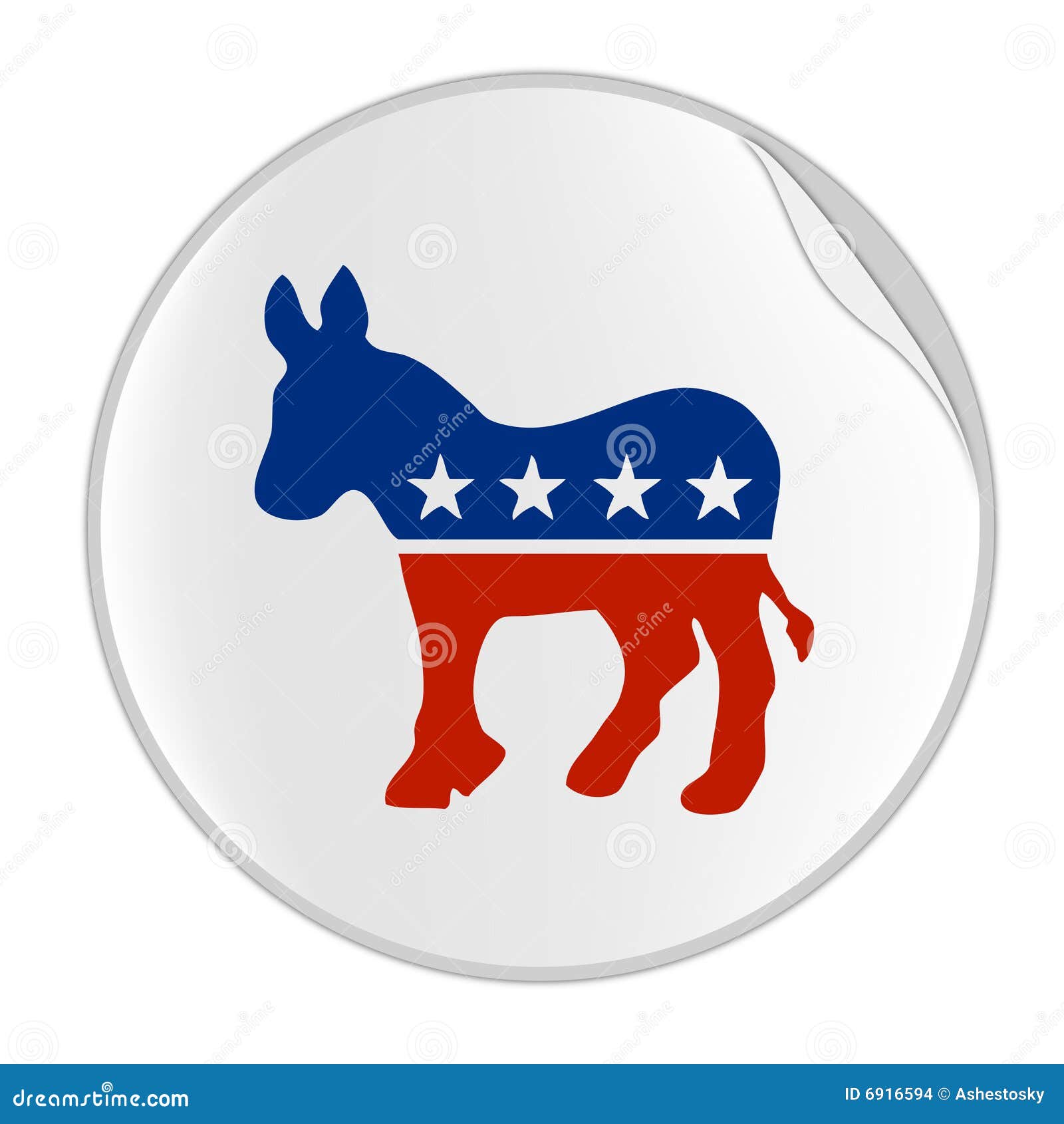 Democratics logo sticker editorial stock image. Illustration of donkey ...