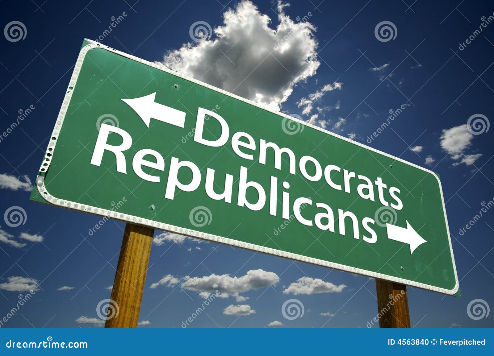 Democrats, Republicans - Road-sign. Stock Photo - Image of concept ...