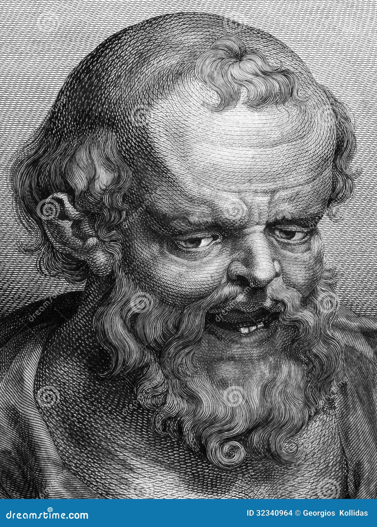 Democrito immagine stock editoriale. Illustrazione di saggio - 32340964