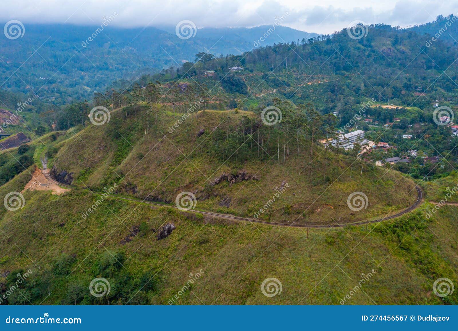 Demodara Railway Loop Near Ella, Sri Lanka Stock Image - Image of ...