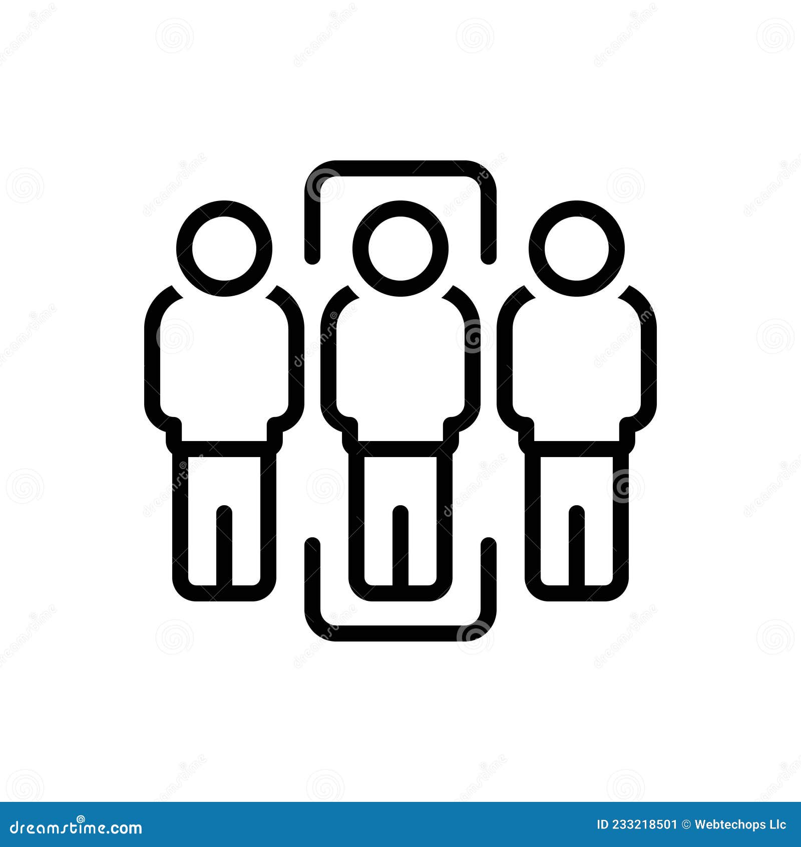 Black Line Icon for Demographic, Analytical and Population Stock Vector ...