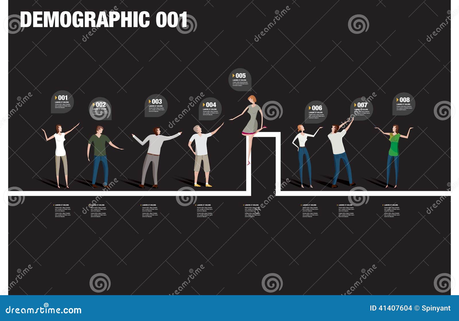 Demographic infographic stock vector. Illustration of community - 41407604