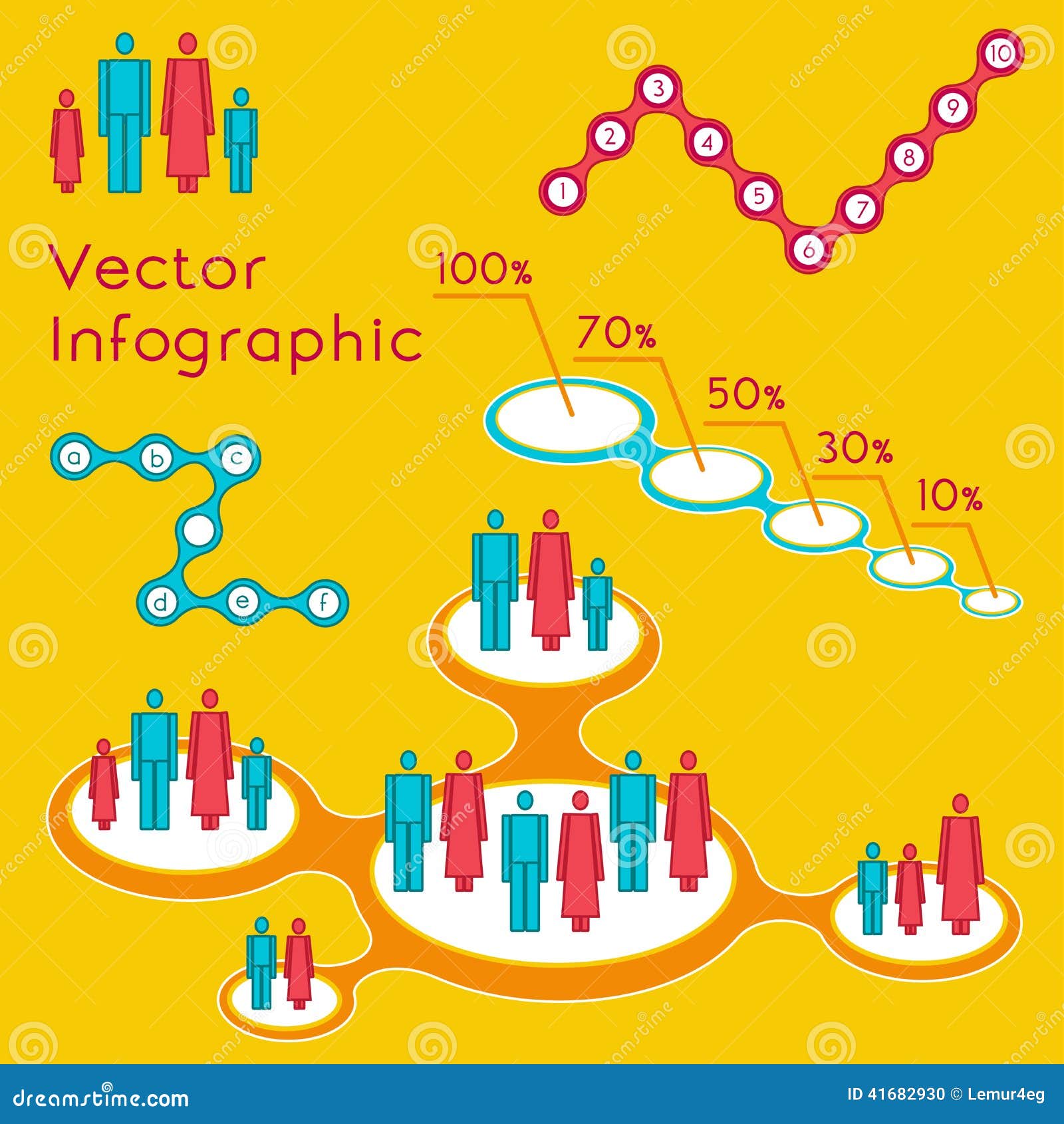 Demographic Infographic for Presentation Stock Vector - Illustration of ...