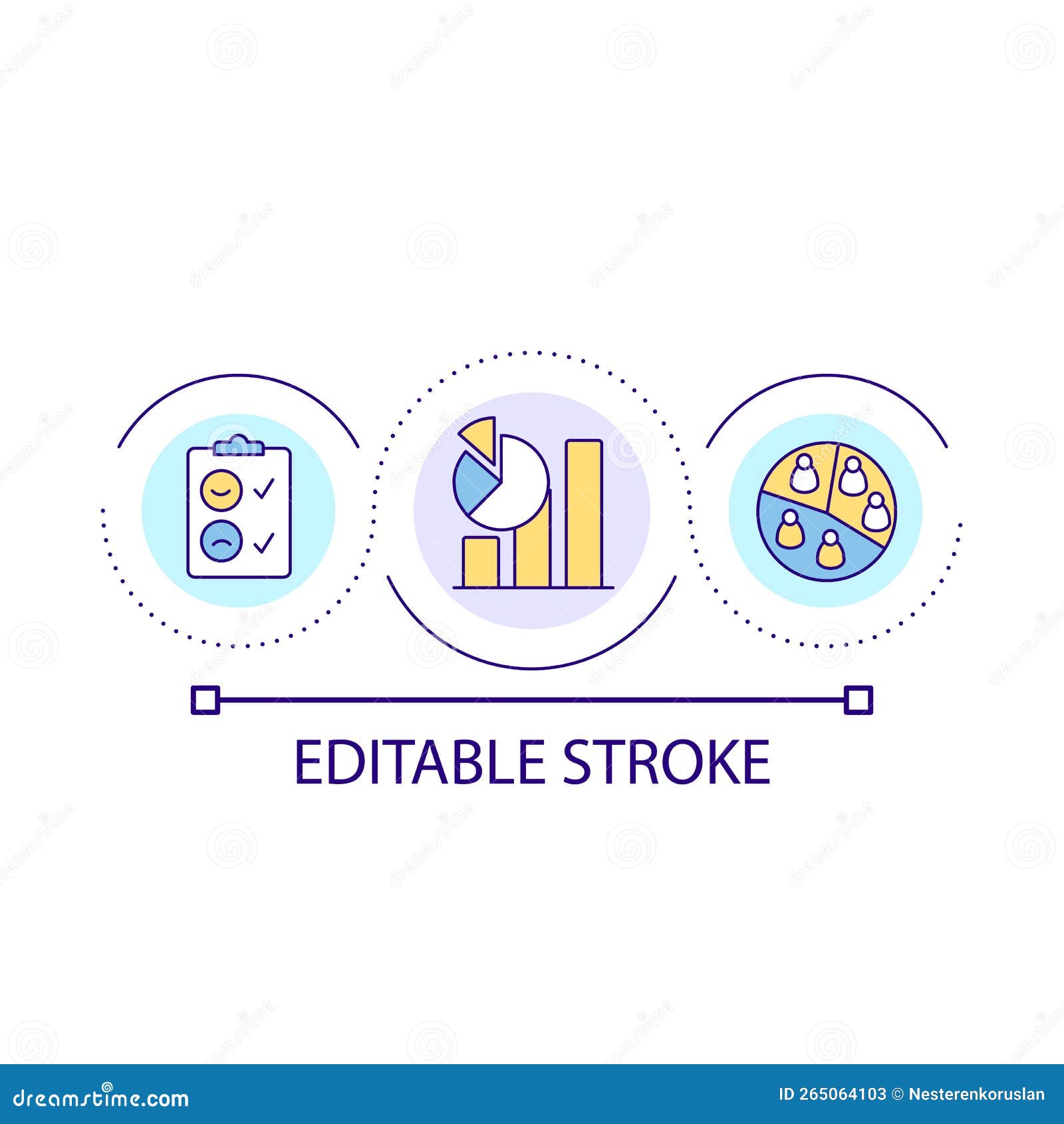 Demographic Research Loop Concept Icon Stock Vector - Illustration of ...