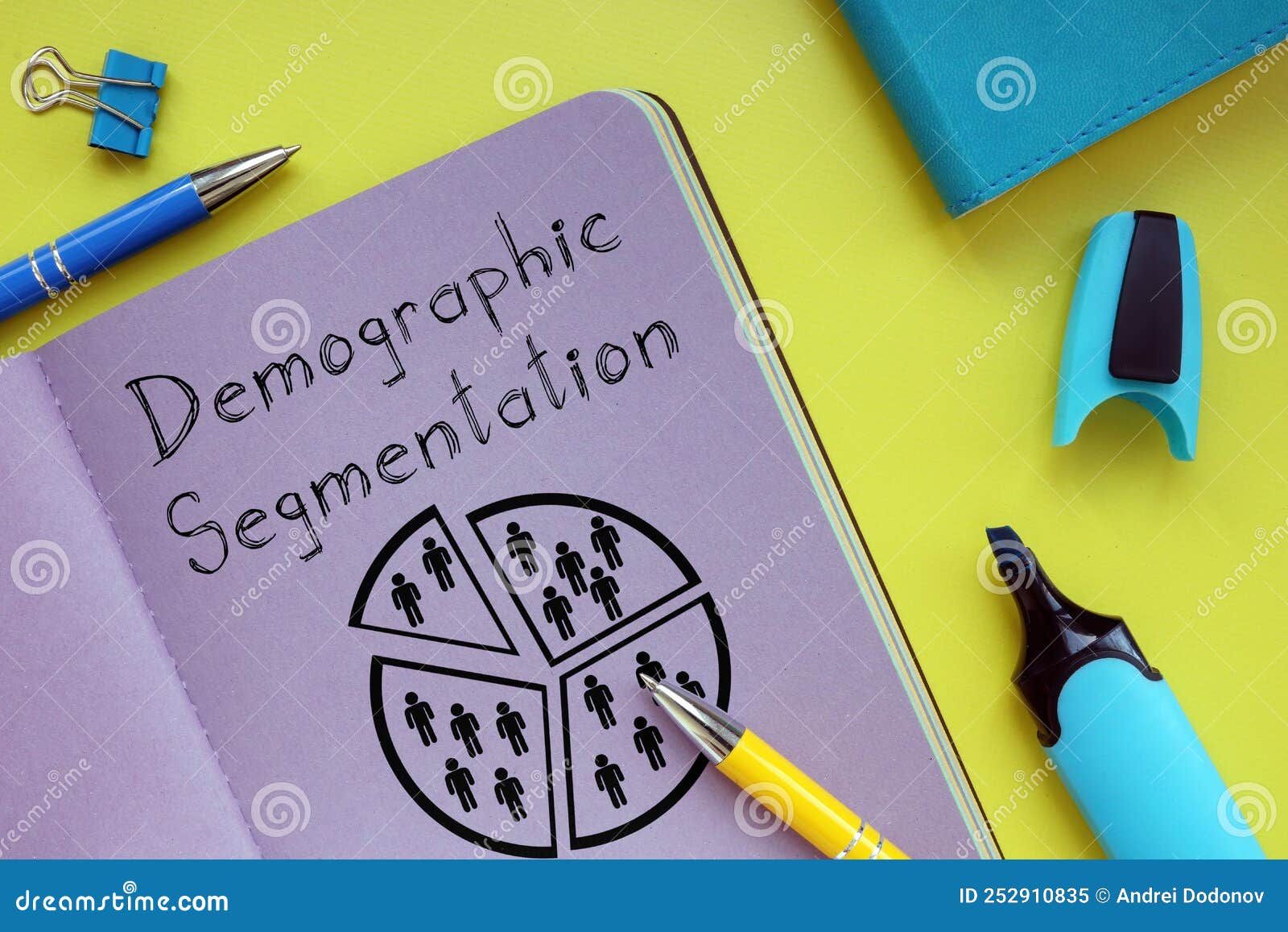 Demographic Segmentation is Shown Using the Text Stock Image - Image of ...