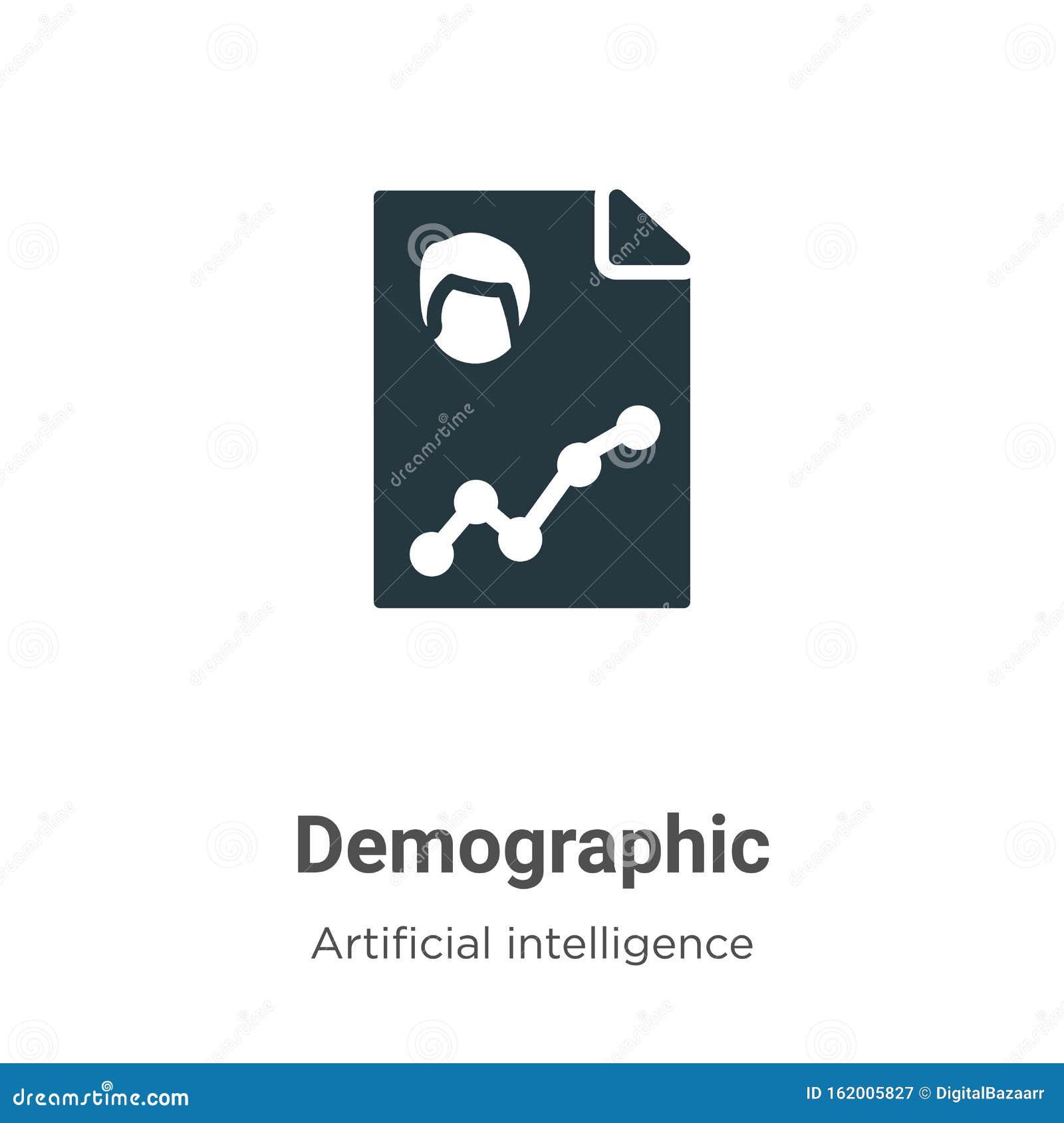 Demographic Vector Icon on White Background. Flat Vector Demographic ...
