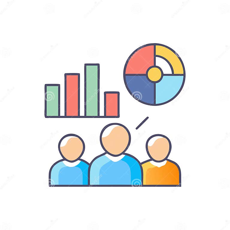 Demographics Analysis Design Icon Stock Illustration - Illustration of ...